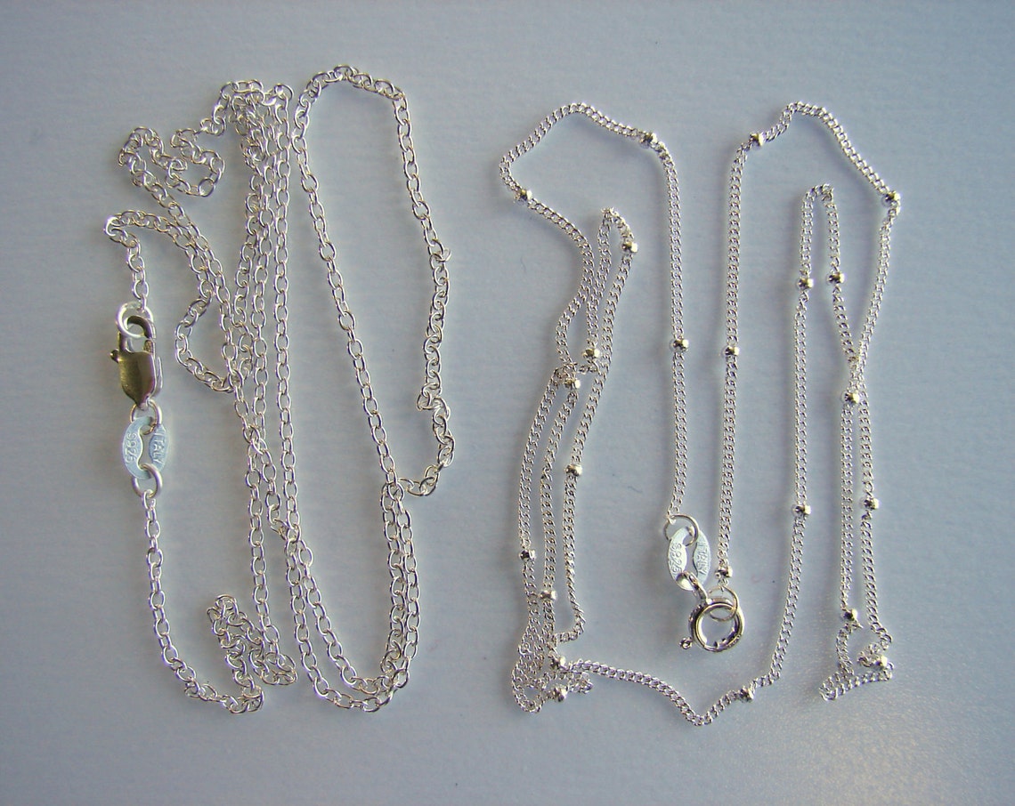 925 Sterling Silver Necklace Chain Oval Chain Twist Chain - Etsy