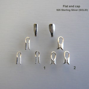 925 Sterling Silver (SOLID) Flat End Cap ... - Etsy