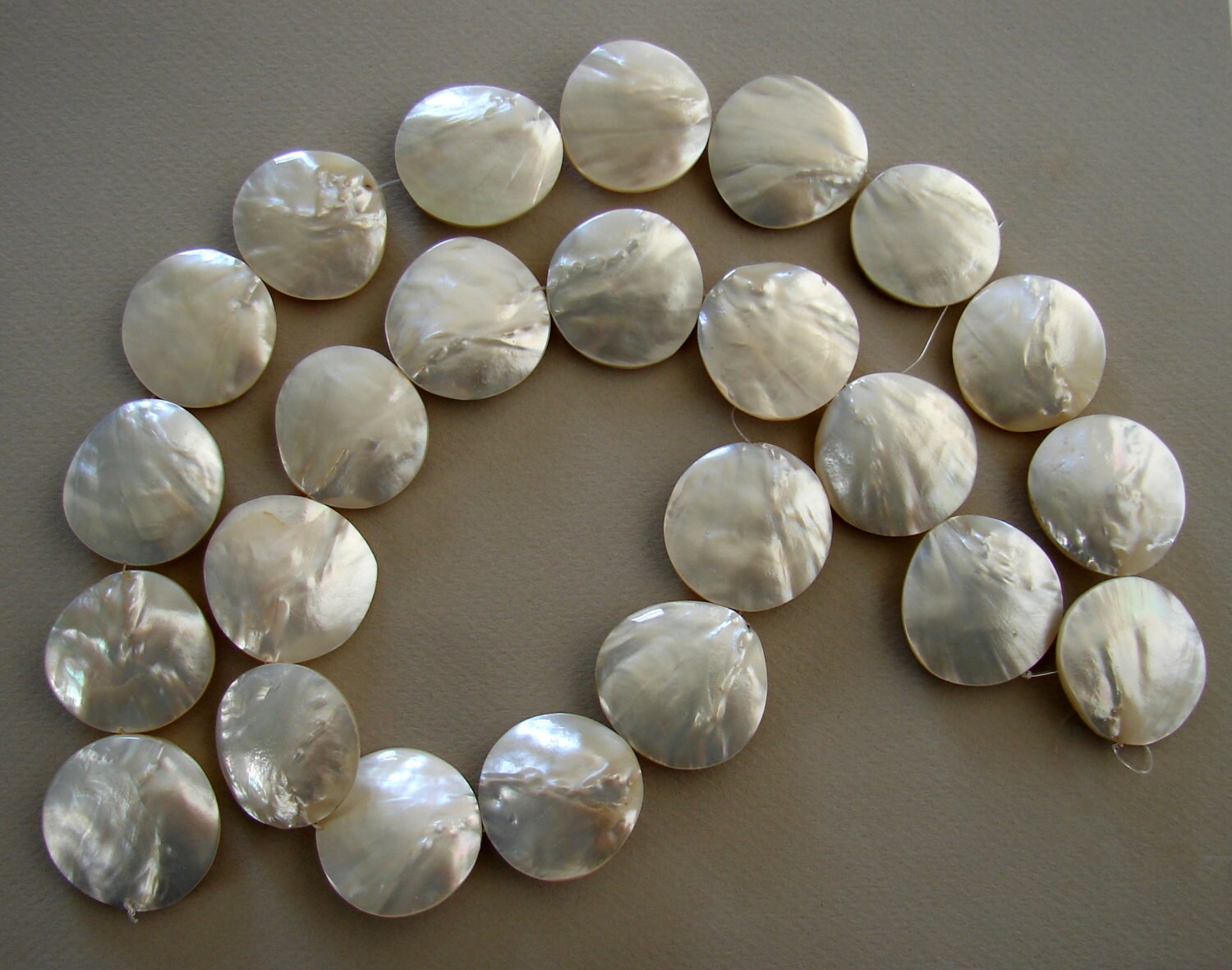 1pc Natural White Shell Bead Flat Round 35x7mm Hole:approx - Etsy