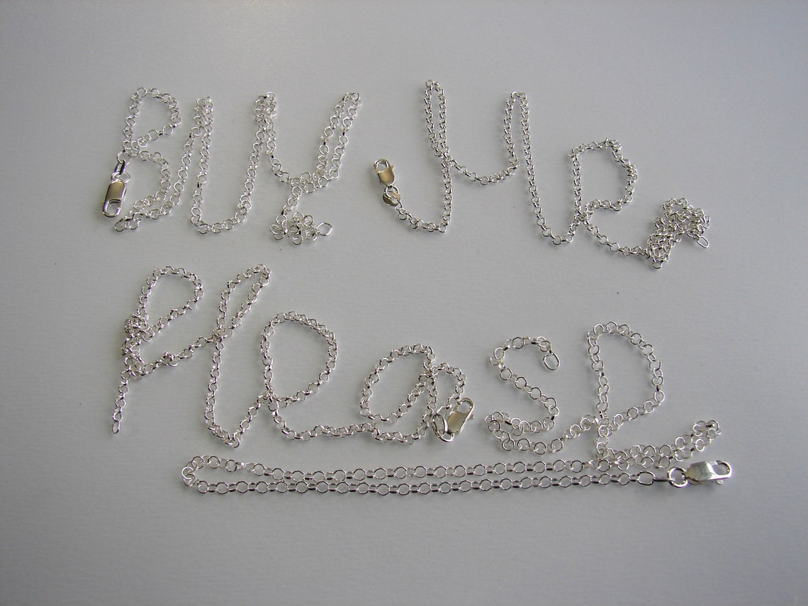 925 Sterling Silver Half Round ROLO Chain & Flat ROLO Chain Made in ...