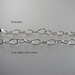 925 Sterling Silver Chain Unfinished Oval Flat Link Chain, Box Chain ...