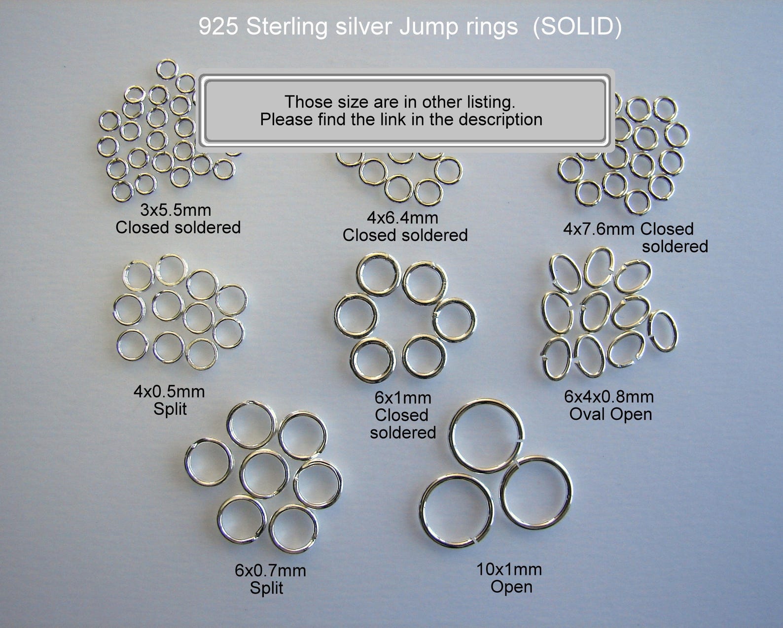 925 Sterling Silver Jump Ringssolidopened & Closed Jump - Etsy