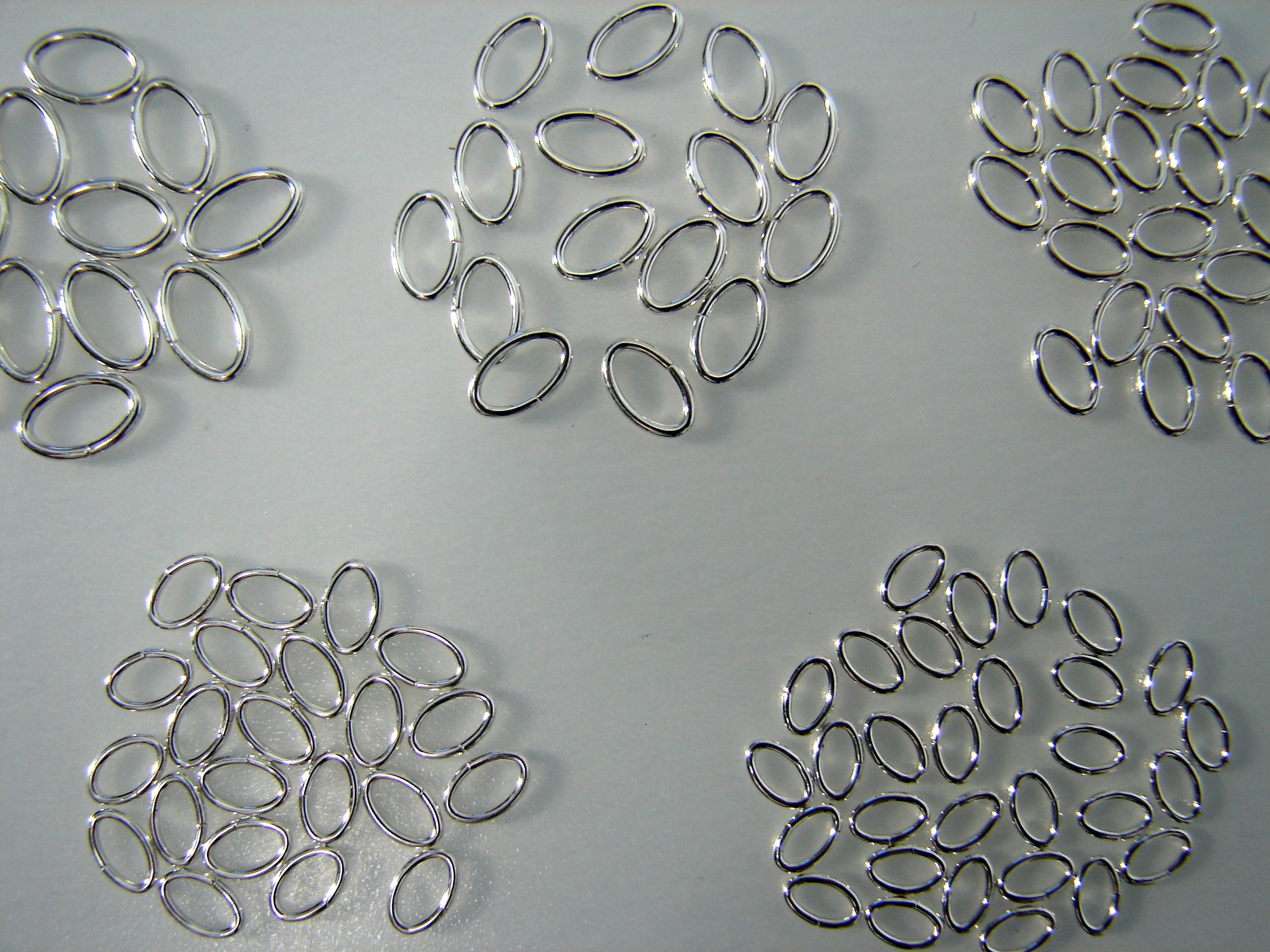 925 Sterling Silver Jump Rings SOLID Sterling Silver Oval | Etsy