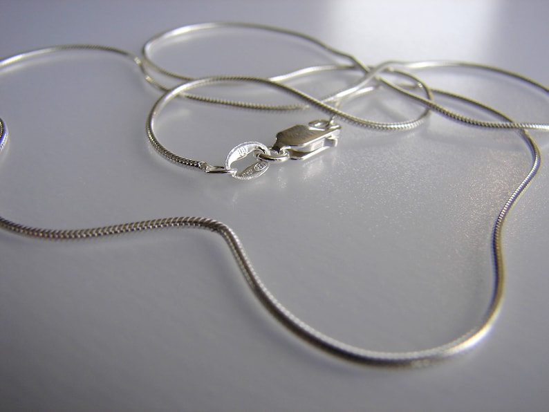 925 Sterling Silver Snake Chain 1mm. Made in Italy Necklace | Etsy