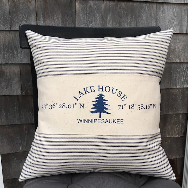Latitude Longitude Pillow - Etsy