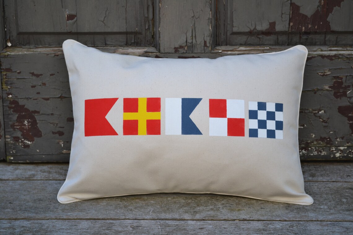 Custom Nautical Flag Pillow | Etsy Canada