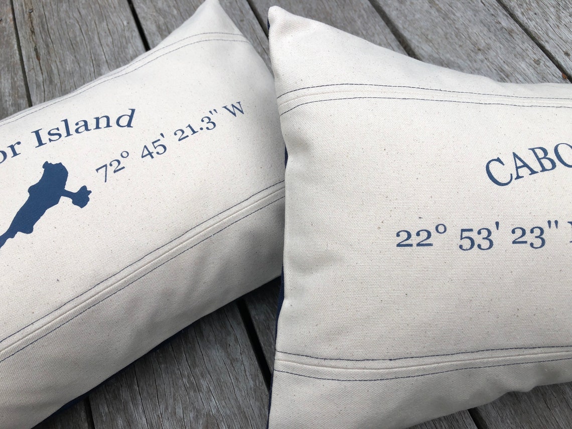 CUSTOM COORDINATE LUMBAR Pillow With Insert - Etsy