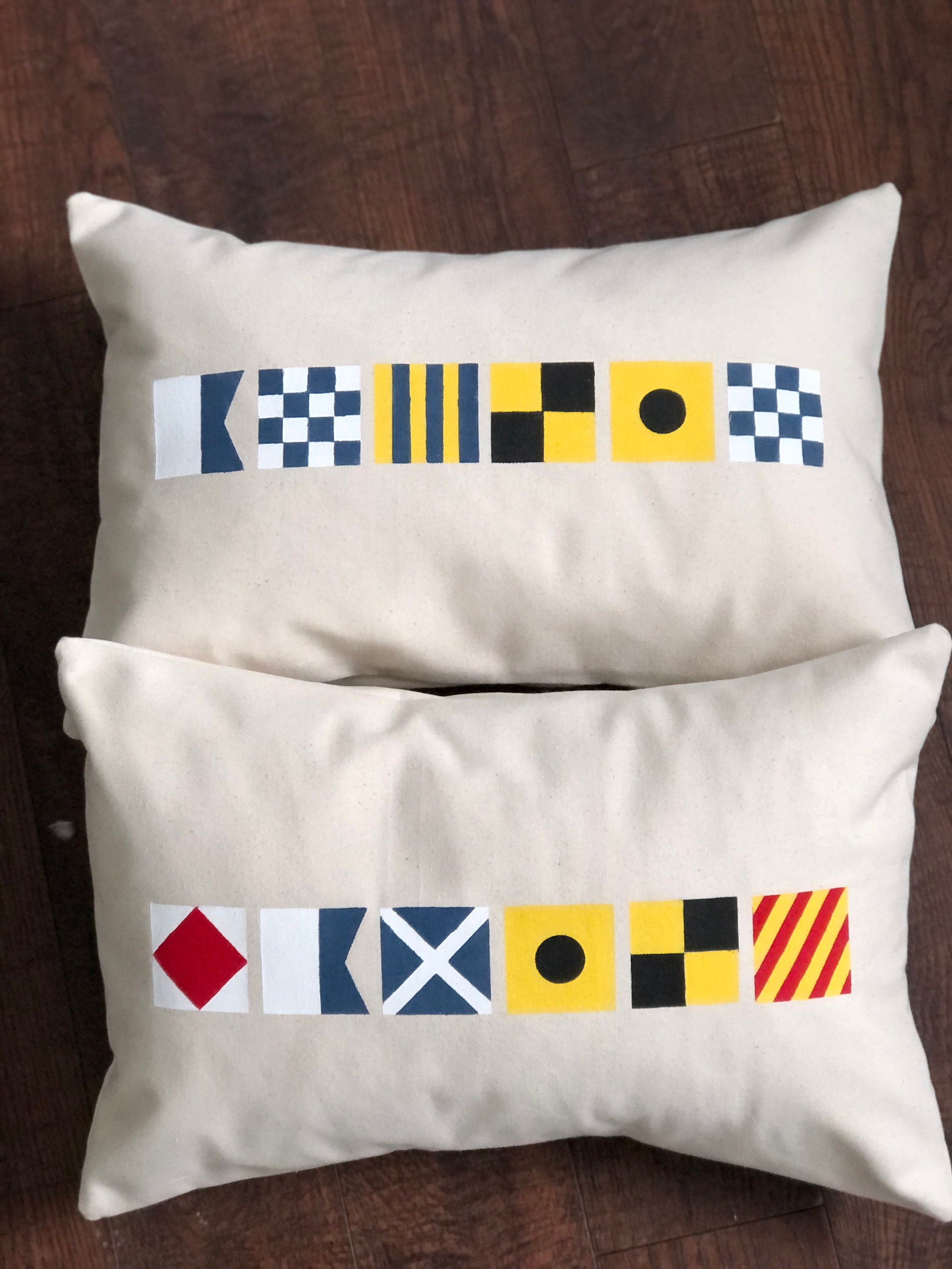 Custom Nautical Flag Pillow - Etsy Canada