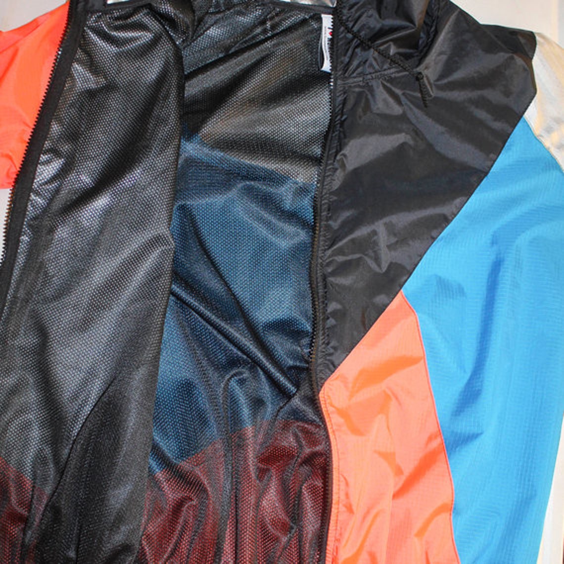 Black Orange Blue Windbreaker Hood Jacket Waterproof. | Etsy