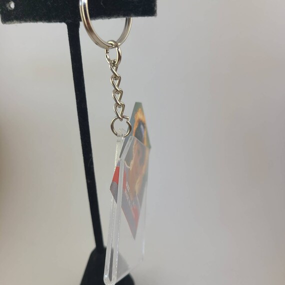 Vintage key chains- Acrylic clear photo keychain- 90s… - Gem