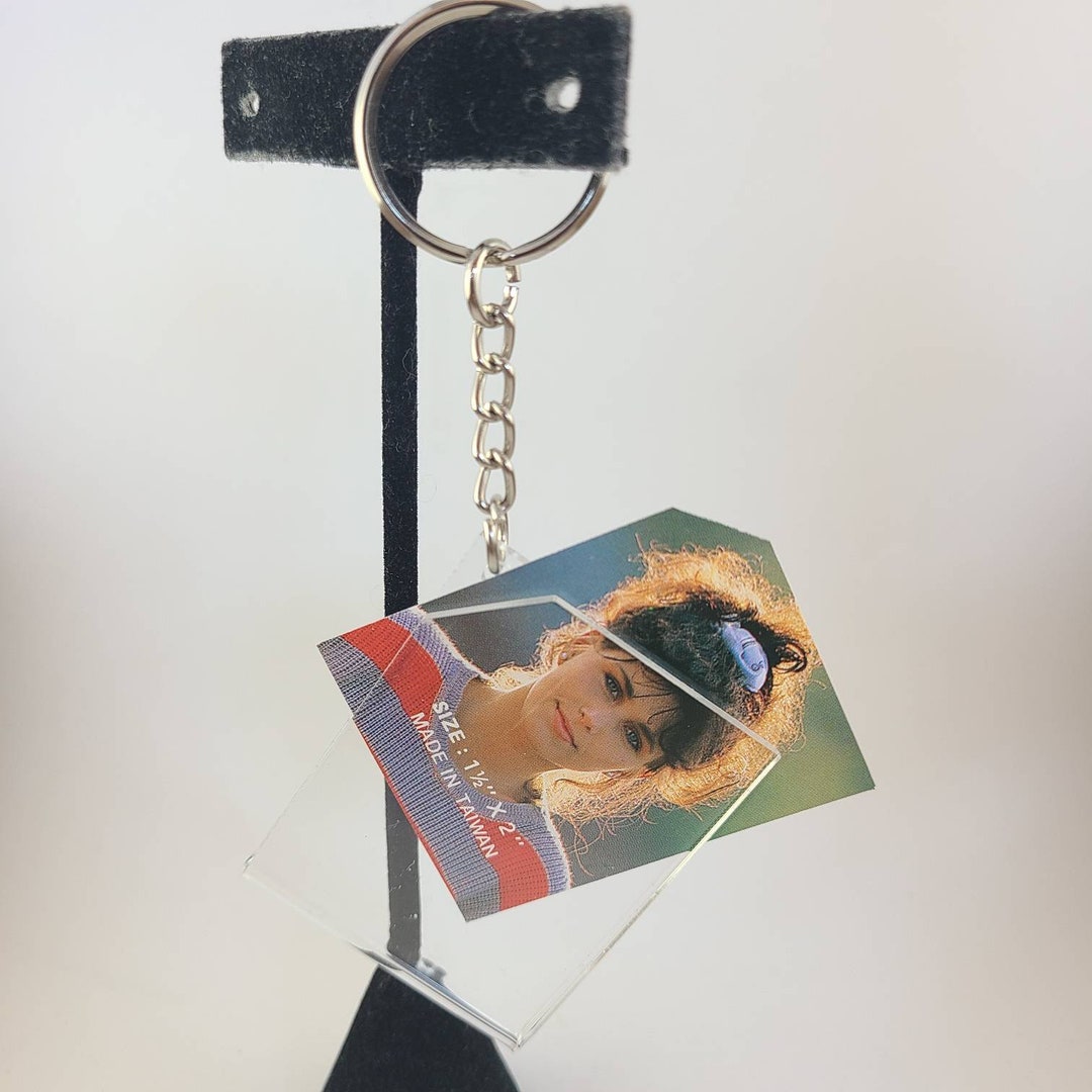 Vintage Key Chains- Acrylic Clear Photo Keychain- 90s Accessories - Etsy