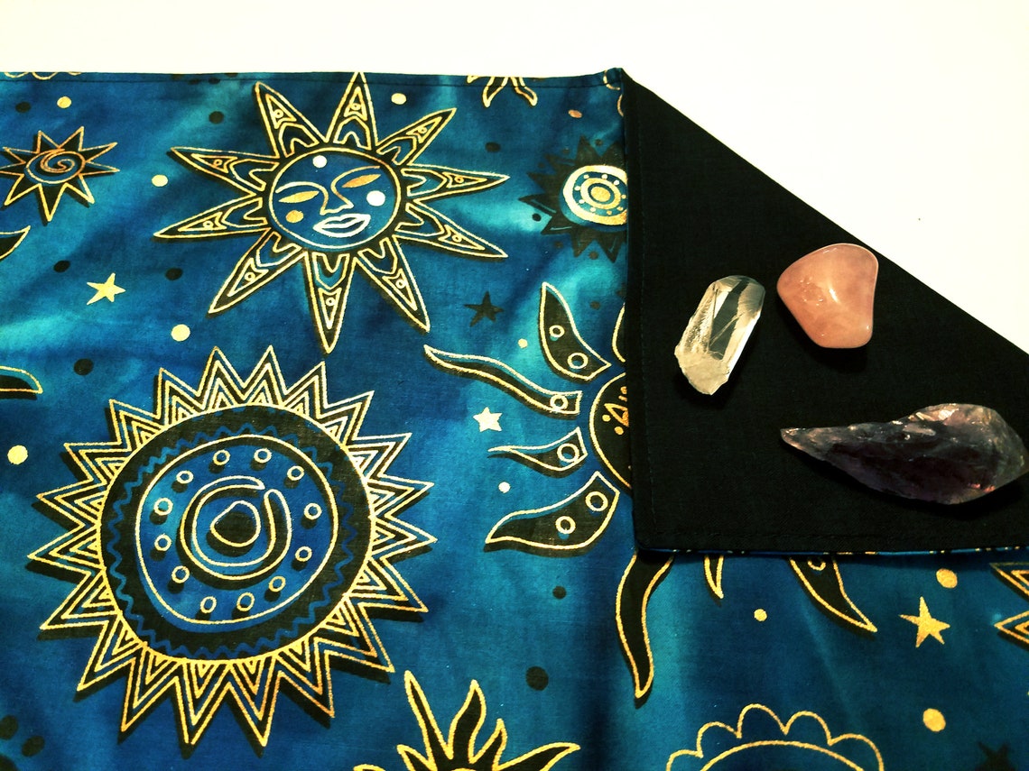 Tarot Altar Cloth Celestial Brilliant Batik With Velvet or - Etsy