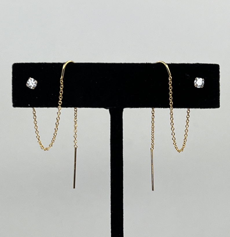 Double Piercing Earring Set - Second Hole Earrings - Chain Earrings for ...