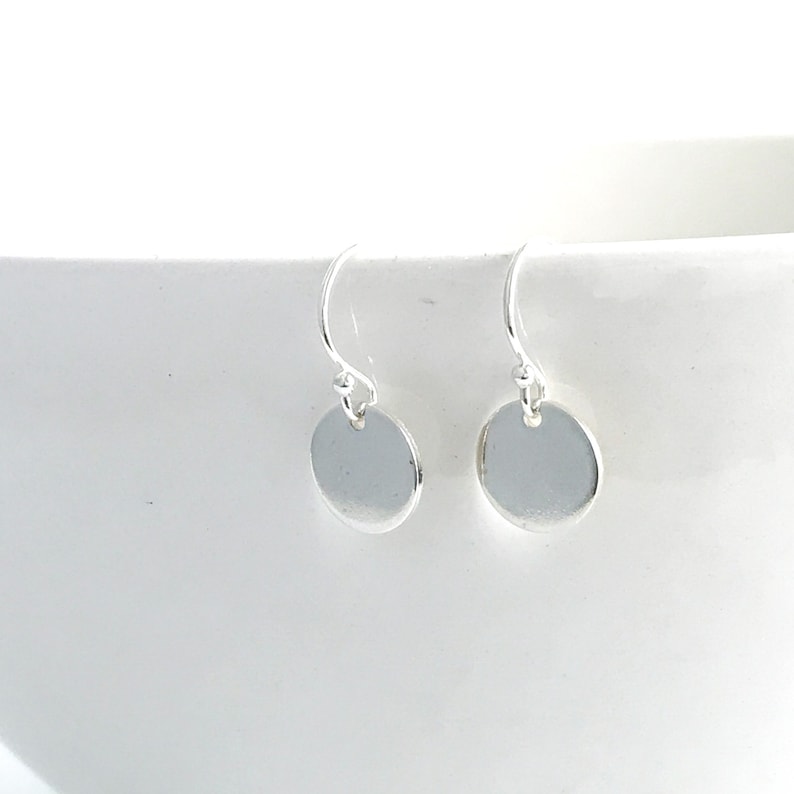 Sterling Silver Tiny Dot Earrings Small Silver Earrings | Etsy