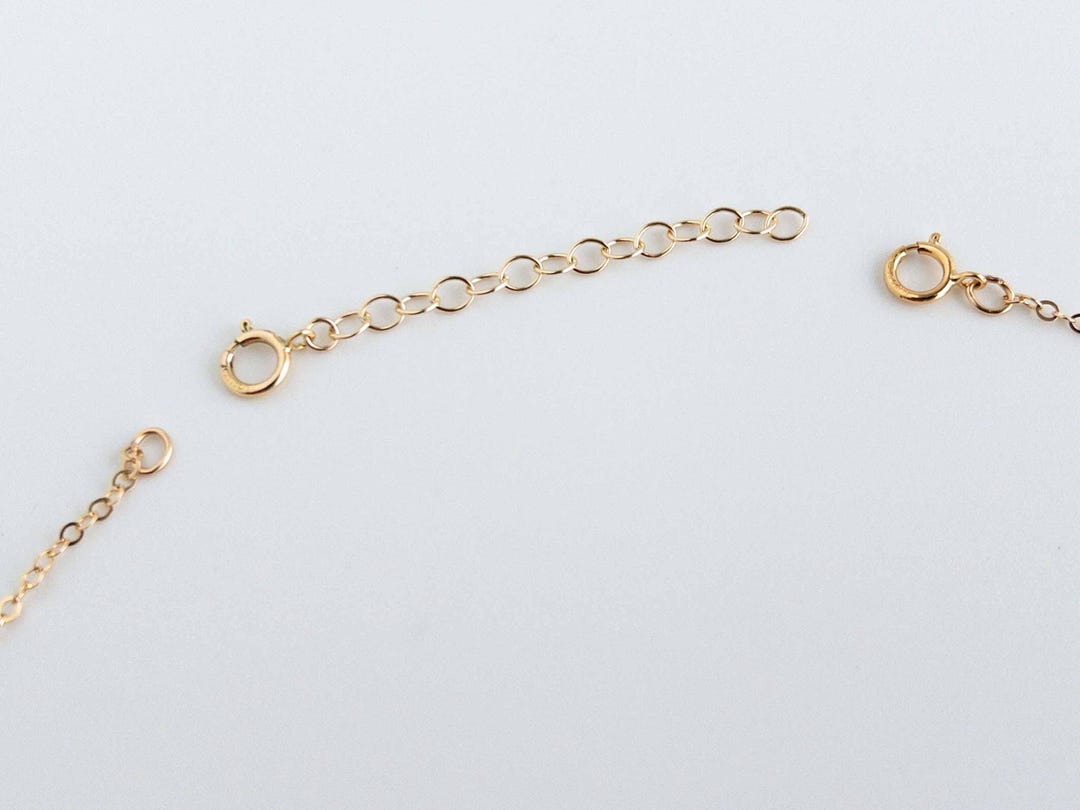 Necklace Extender Sterling Silver or 14k Gold Filled, Bracelet Extender ...