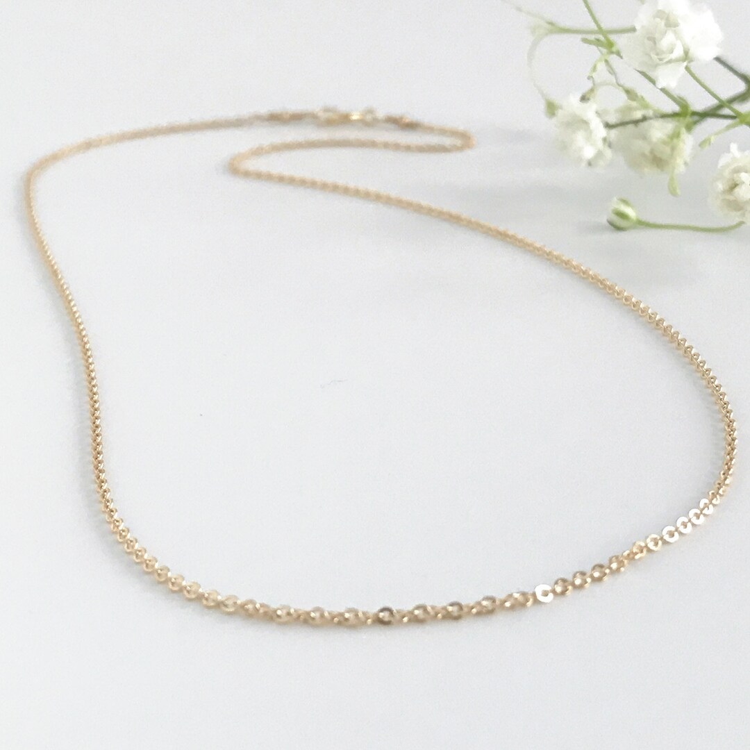 Gold Chain Necklace - 14k Gold Filled Necklace - Simple Chain Necklaces ...