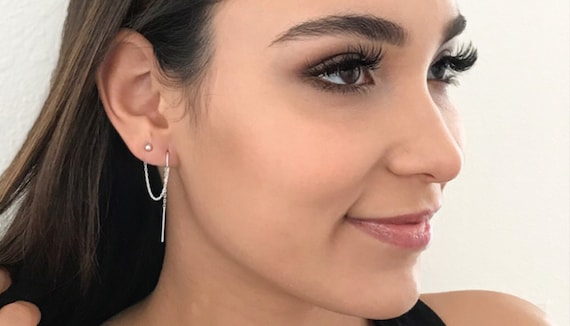 Double Piercing Earrings Piercing Earring Set Second Hole Earrings Best Friend Gift Etsy