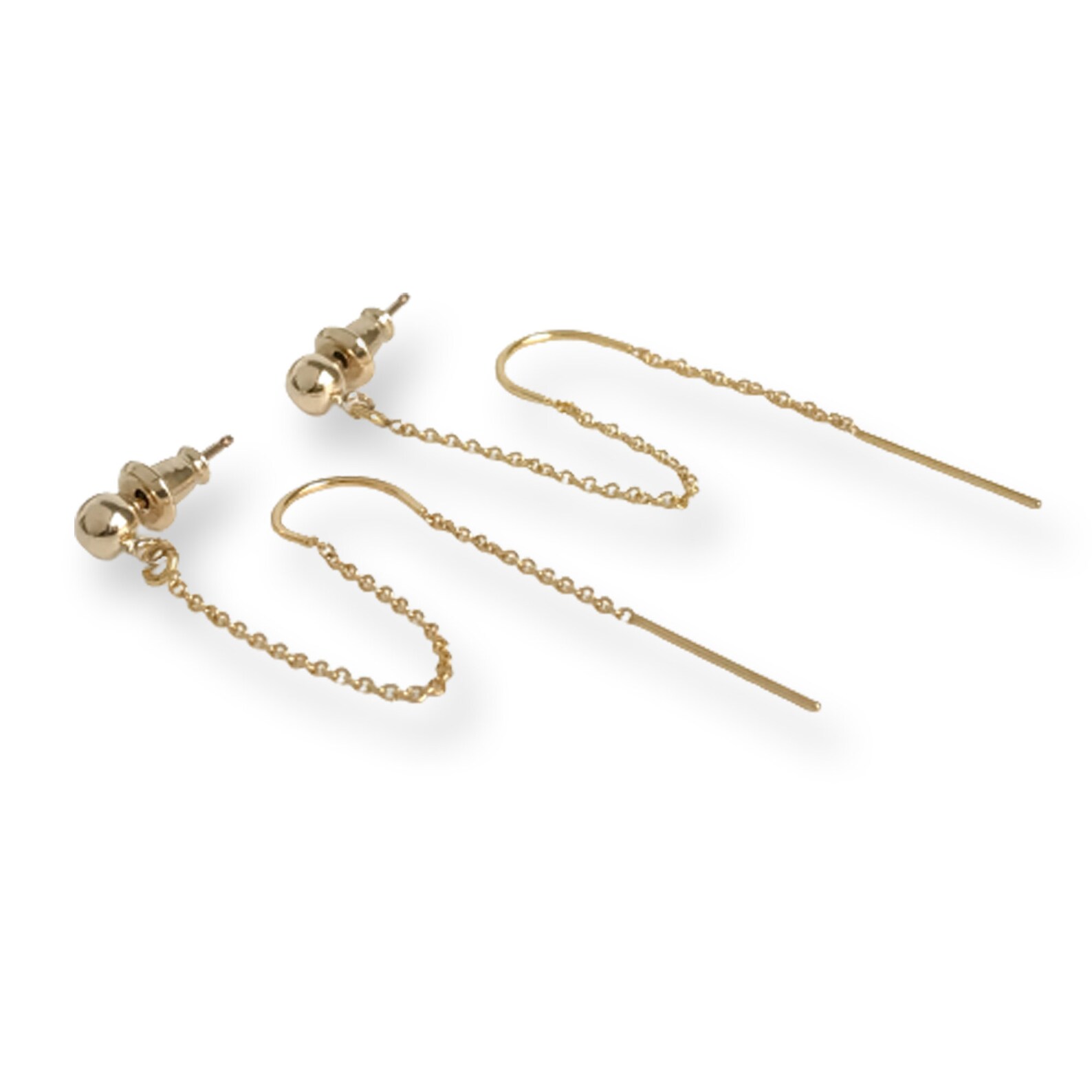 Double Piercing Earring - Second Hole Earrings - Thread Earrings - Pull ...