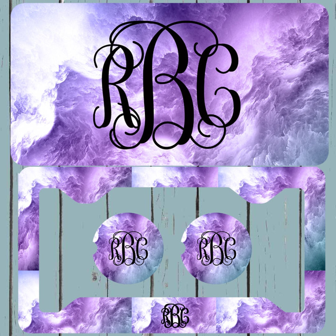 Purple Cloud License Plate-monogram Car Tag Front License Plate ...