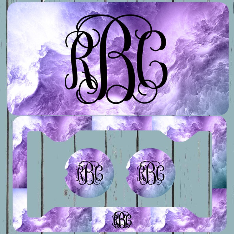 Purple Cloud License Plate-monogram Car Tag Front License Plate ...