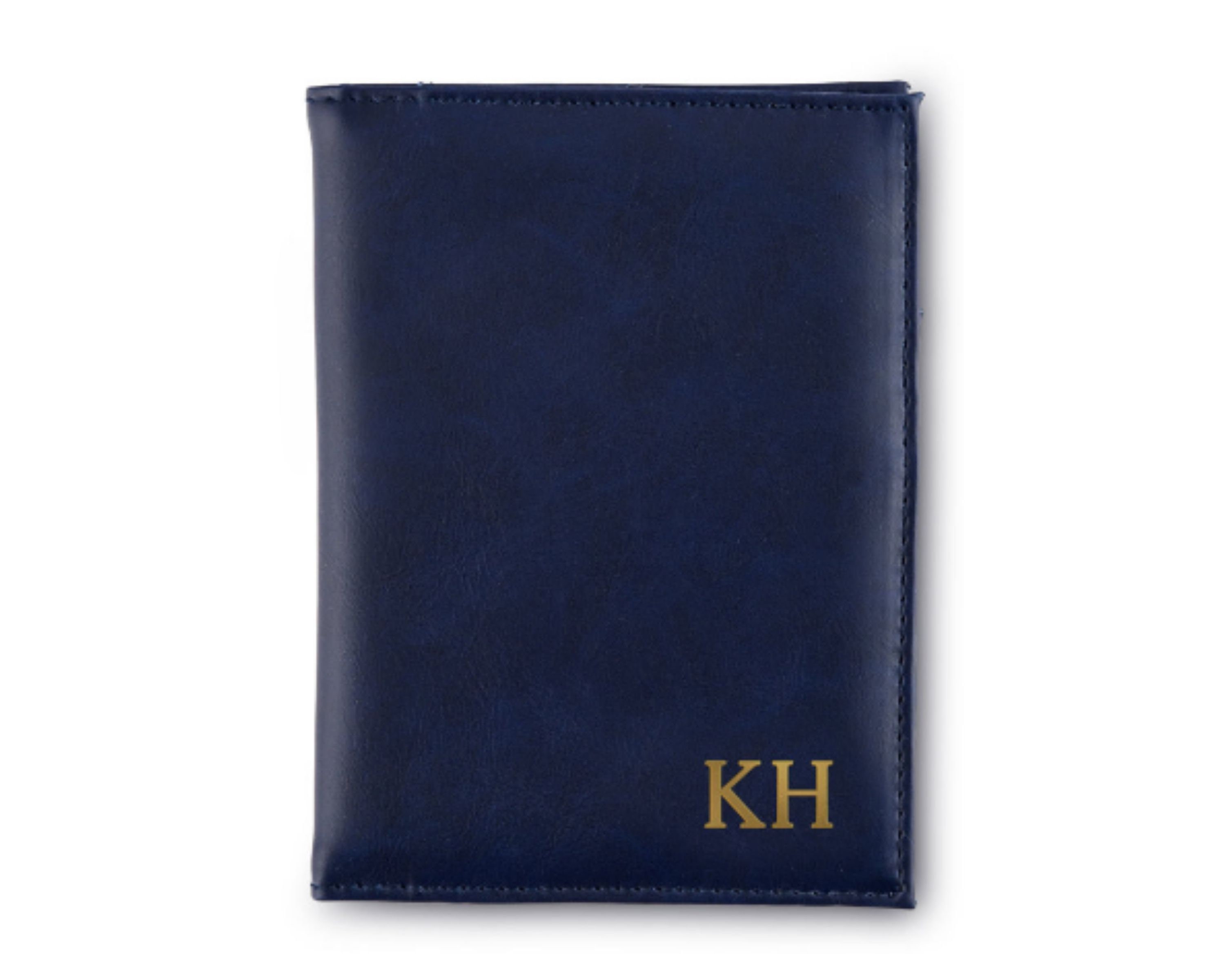 Monogram Passport Holder Faux Leather Gold Foil Monogram - Etsy UK