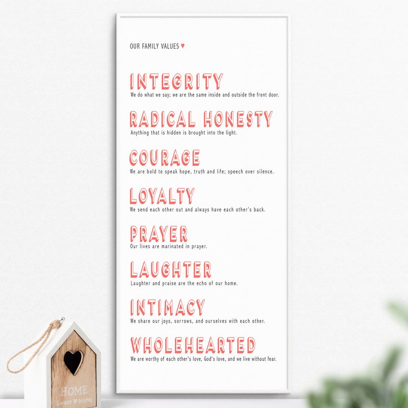 Family Values Sign - Etsy