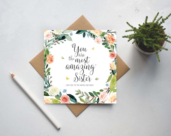 Love You Sister Card