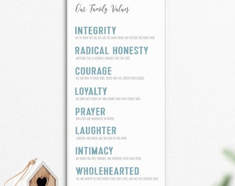 Family Values Sign - Etsy