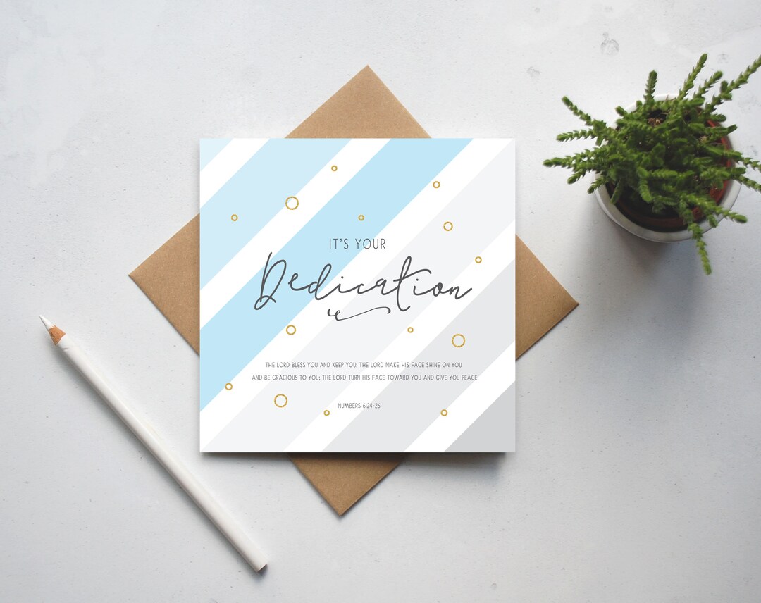 Dedication Card - Dedication Blessings - the Lord Bless You Numbers 6: ...