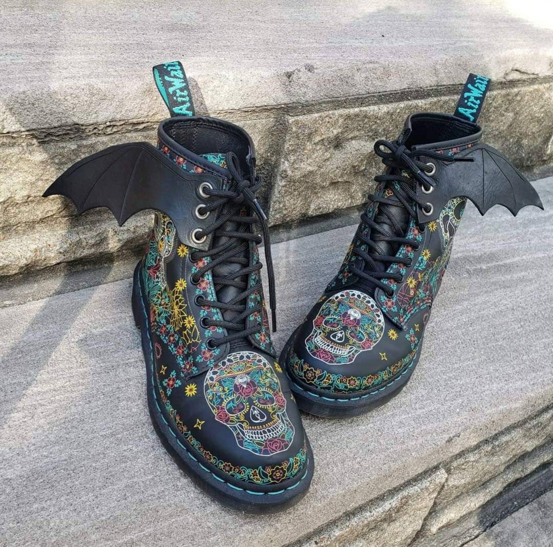 Leather Boot Wings, Bat Wings, Skate Wings, Dragon Wings, Shoe Wings ...