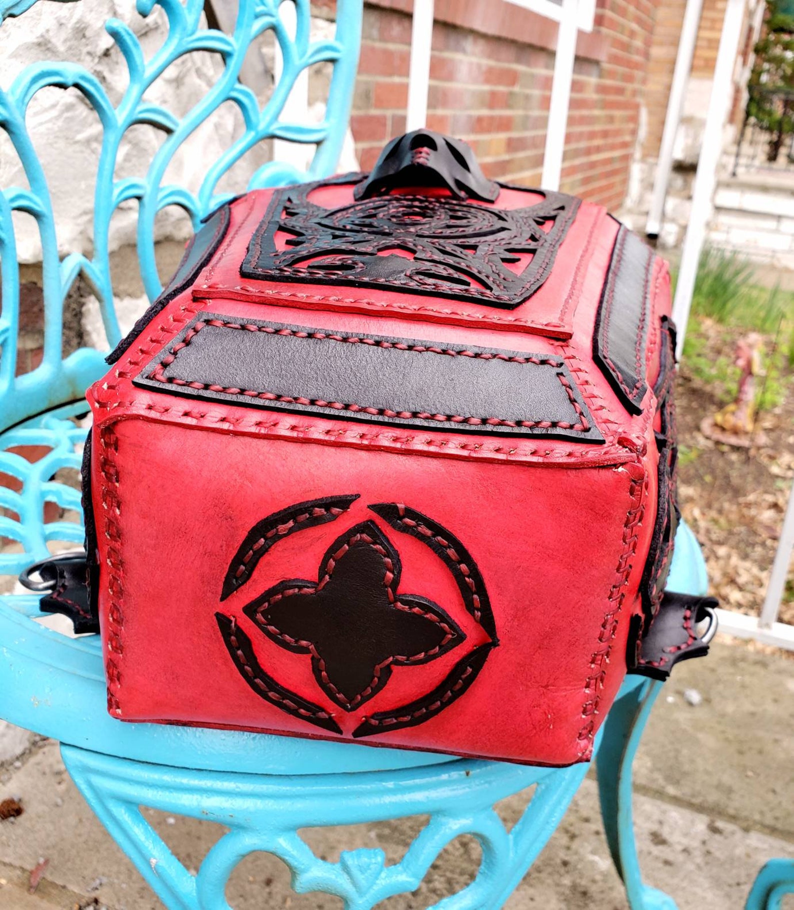 Leather Coffin Backpack Gothic Shoulder Bag Spooky Purse - Etsy