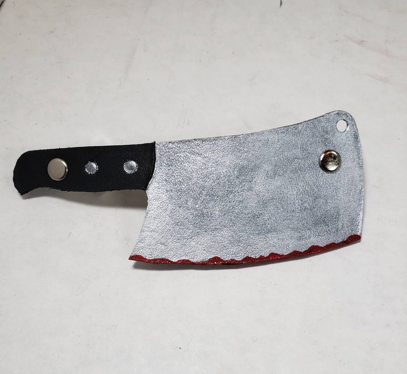 Leather Meat Cleaver Knife Barrette | Etsy