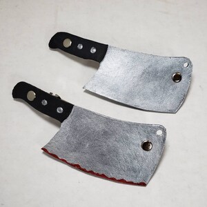 Leather Meat Cleaver Knife Barrette - Etsy