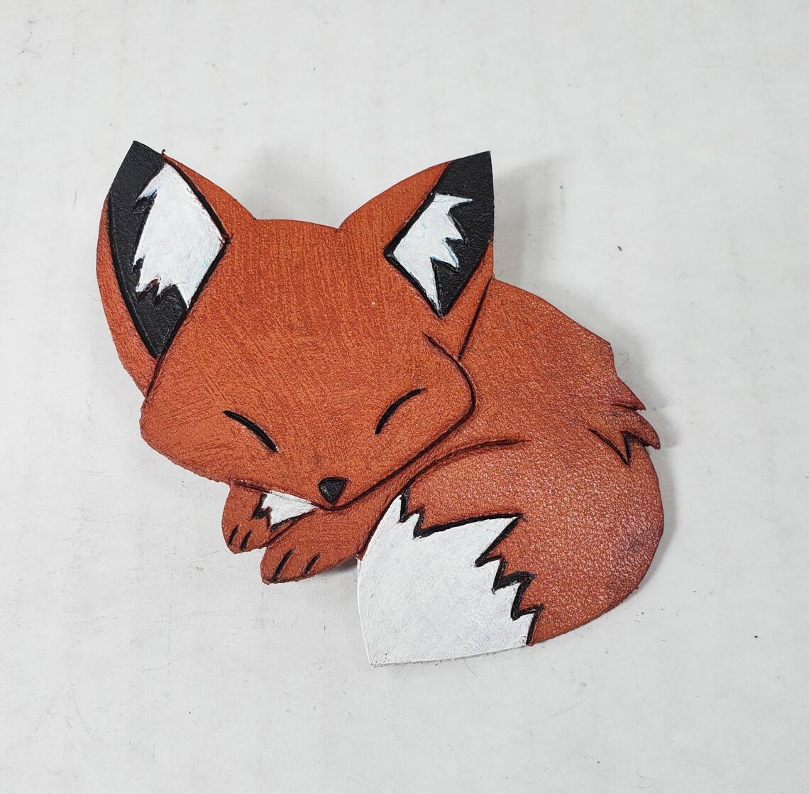 Cute Fox Leather Hair Clip - Etsy