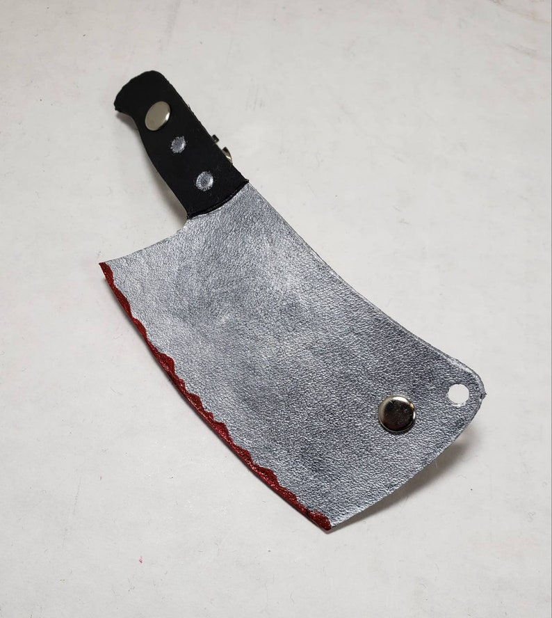 Leather Meat Cleaver Knife Barrette | Etsy