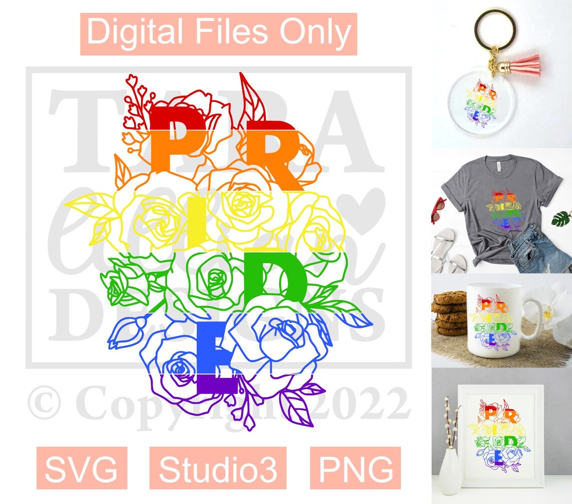 Gay Pride SVG LGBTQ Svg LGBT Svg Floral Pride Cricut - Etsy