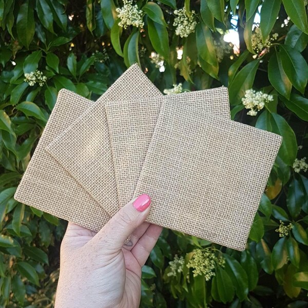 Burlap Coasters - Etsy