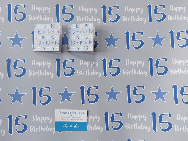 15th Birthday Gift Wrap 15th Wrapping Paper Teenage Gift - Etsy