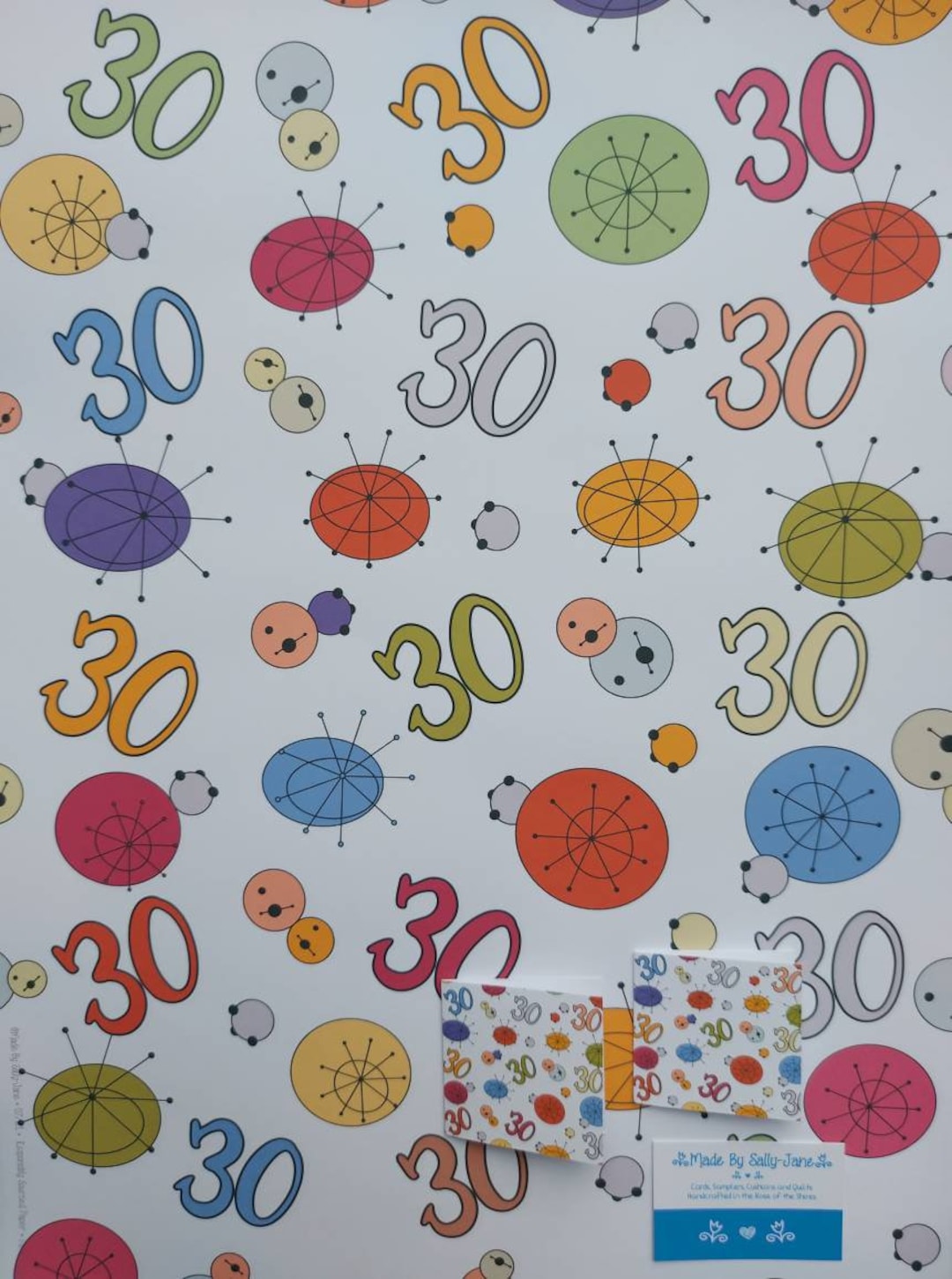 30th Birthday Gift Wrap Wrapping Paper Birthday Gift Wrap - Etsy