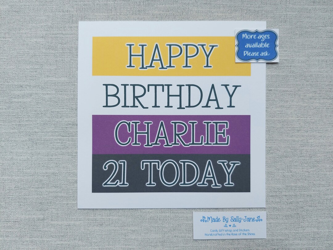 Non Binary Happy Birthday, Age Card, Personalised Non Binary Birthday ...
