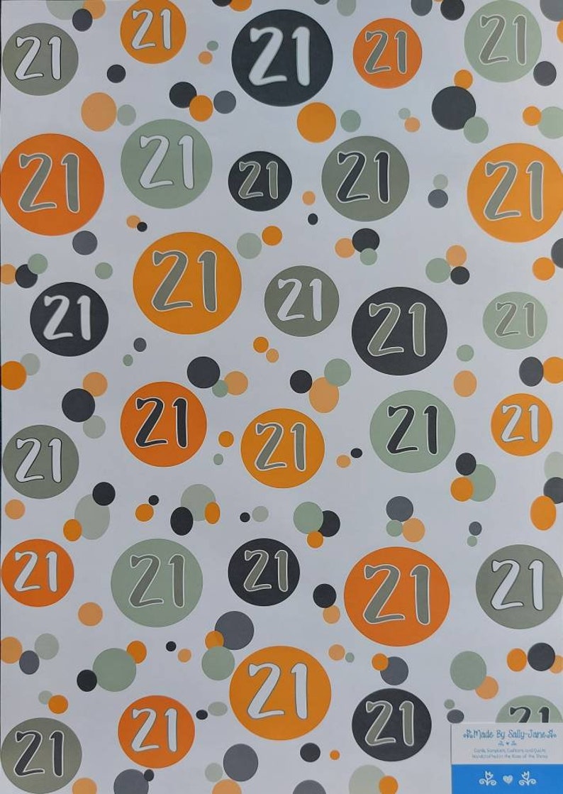 21st Birthday Gift Wrap Orange Wrapping Paper Birthday - Etsy UK