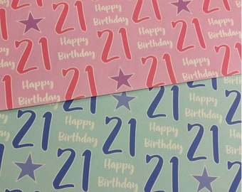 21st Wrapping Paper - Etsy UK
