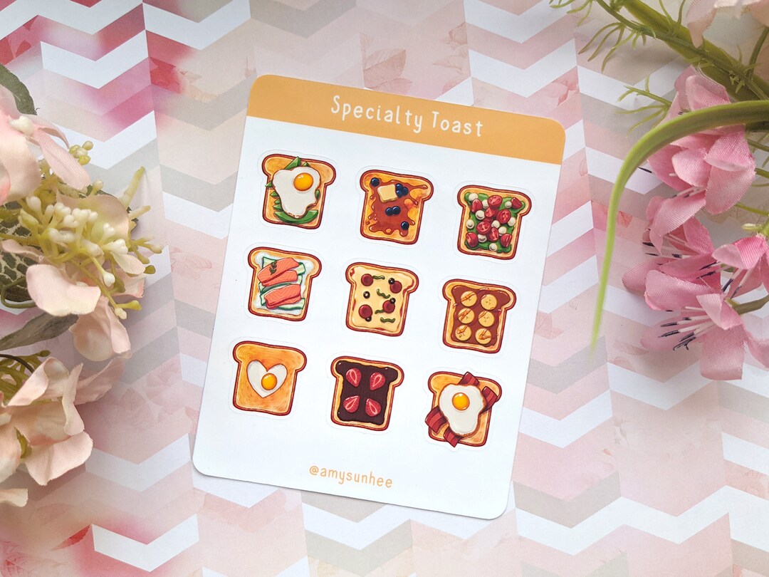 Specialty Toast Sticker Sheet - Etsy