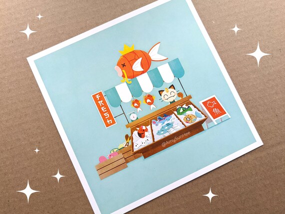 Poké Fish Market 8x8 Mini Print - Etsy