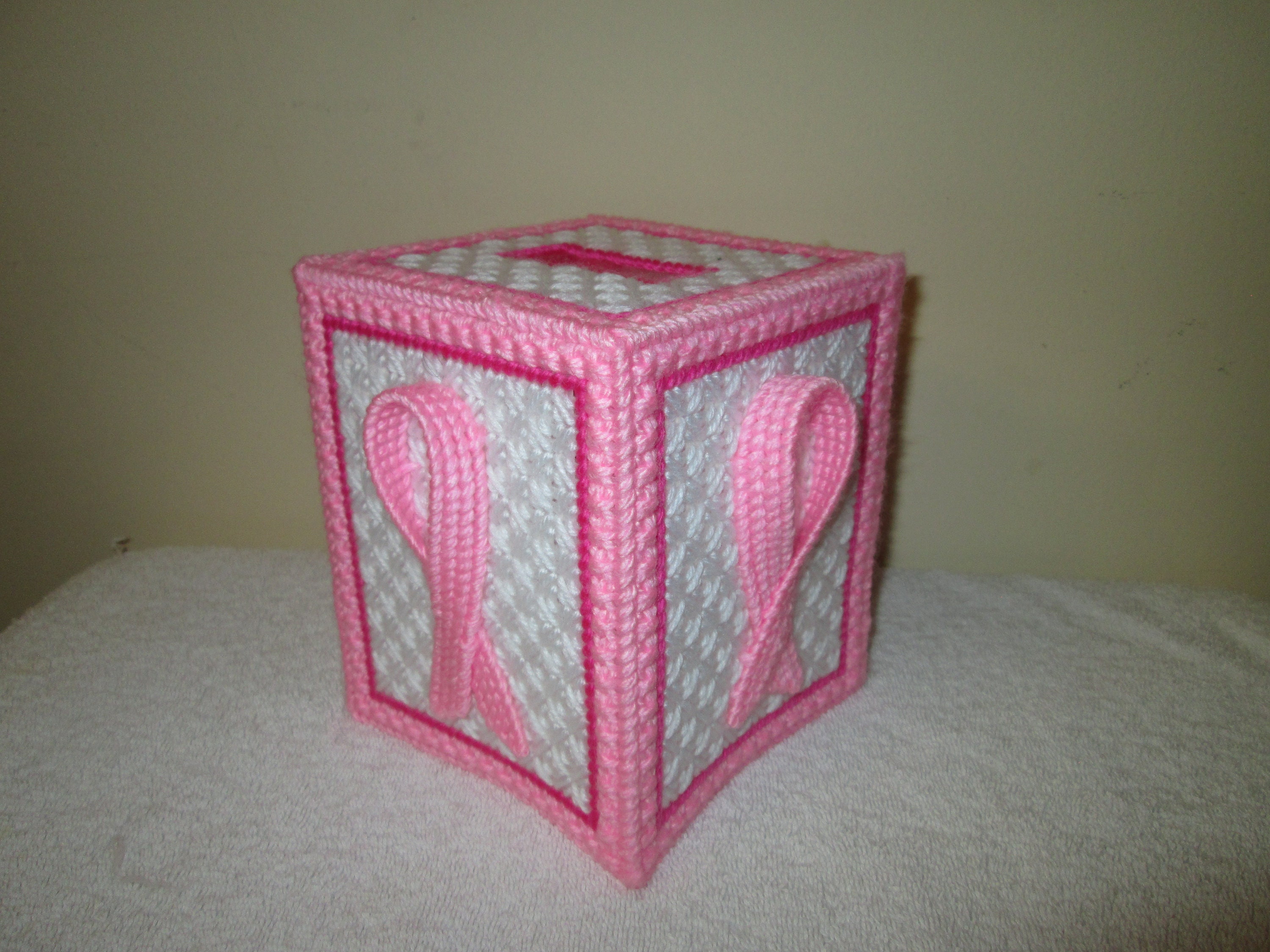 Pink Ribbon Tissue Topper #330A - Etsy