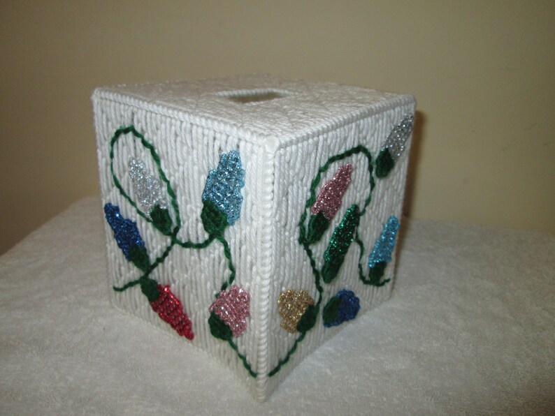Christmas Lights Tissue Topper #540 - Etsy