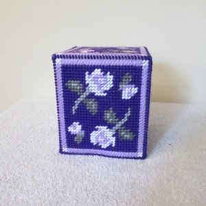 White Roses on Amethyst Tissue Cover Item 351 - Etsy