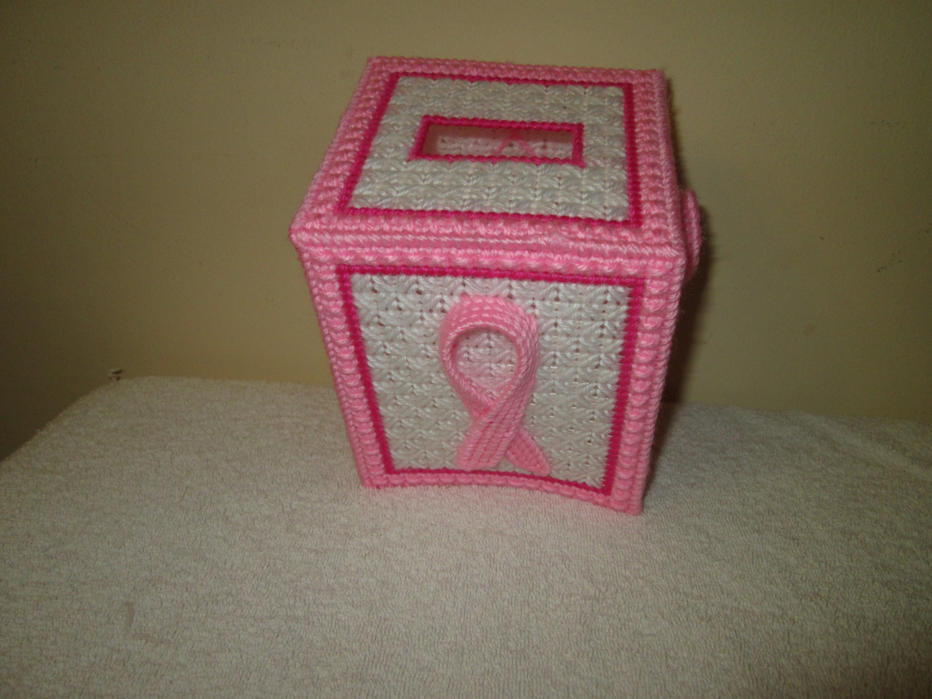 Pink Ribbon Tissue Topper #330A - Etsy