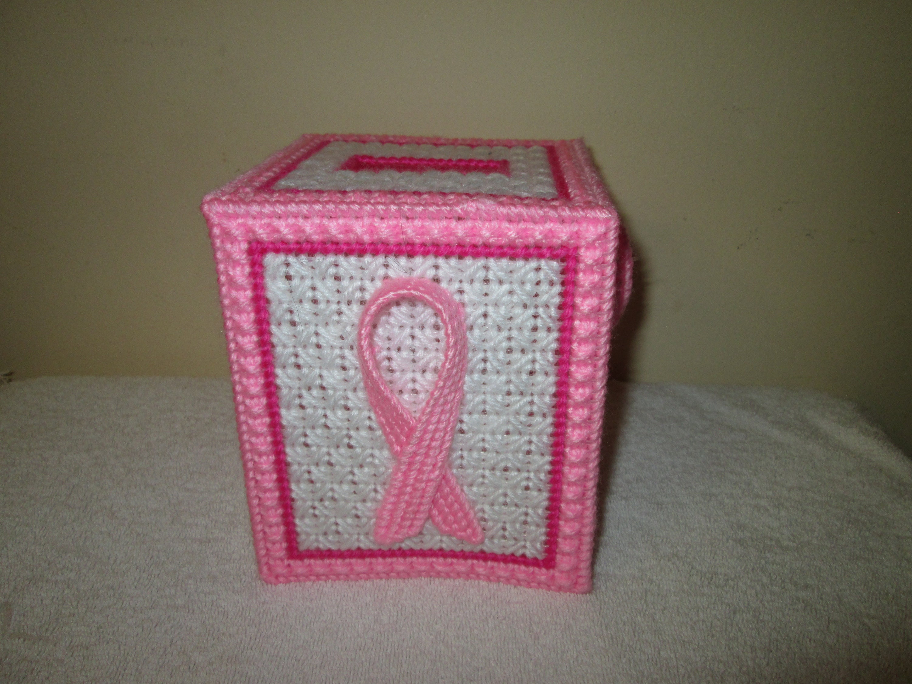 Pink Ribbon Tissue Topper #330A - Etsy
