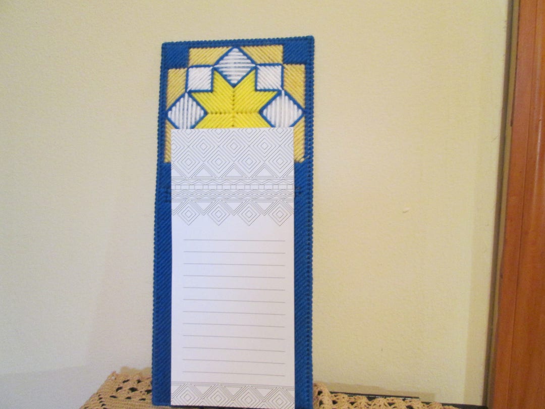 Hanging Memo Pad Holder Quilt Motif With Pad Included Item 227 - Etsy